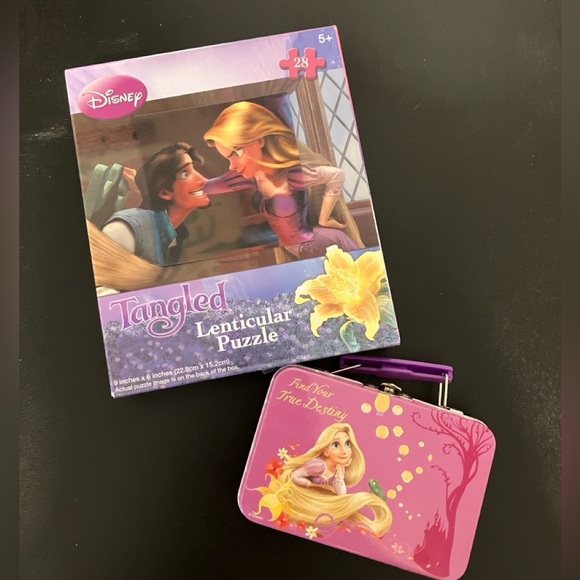 Disney | Toys | Disney Tangled Lenticular Puzzle 28 Piece With Pink ...